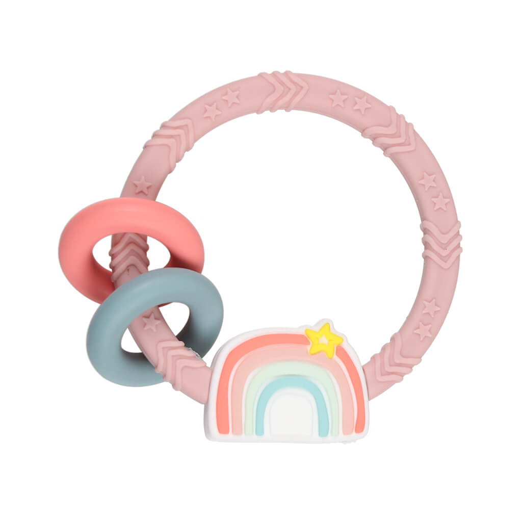 Cucu Silicone Teether Ring Rainbow | Baby Teether | NINI and LOLI