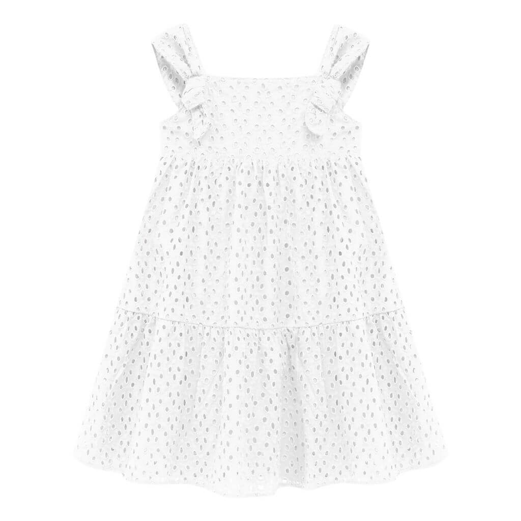 Dress with Eyelet White – NINI and LOLI