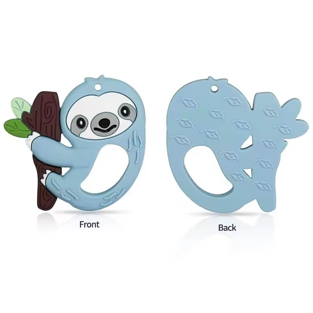 Silicone Teether - Baby Sloth Blue – NINI and LOLI