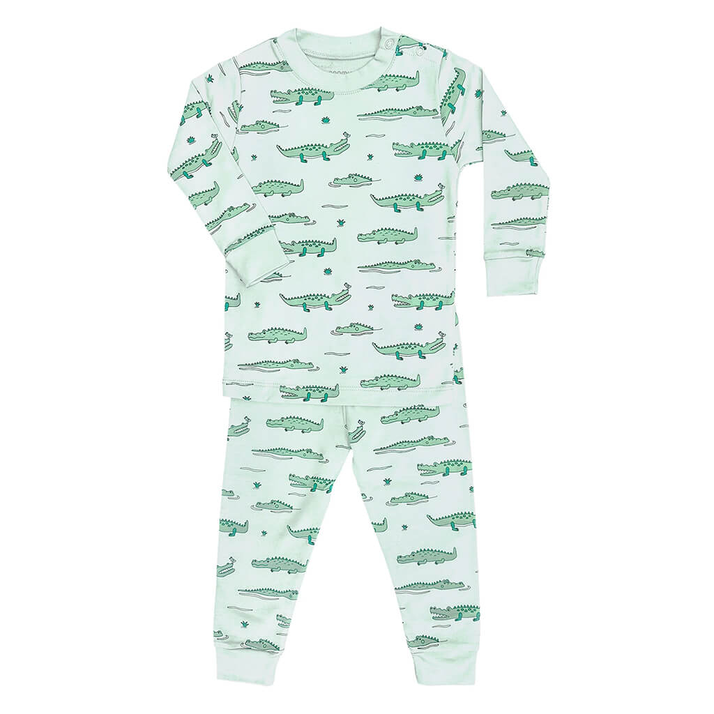 Crocodiles Two Piece Pajamas in Green – NINI and LOLI