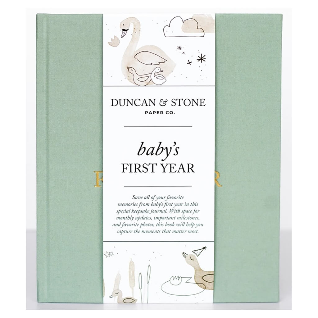 Baby's First Year Memory Book Sage Green – NINI and LOLI