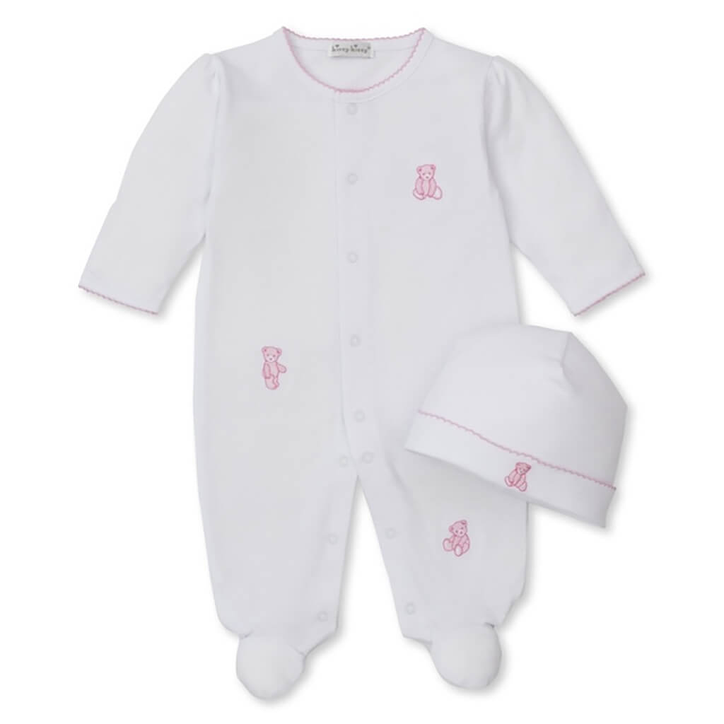 Footie with Hat Set White Pink – NINI and LOLI