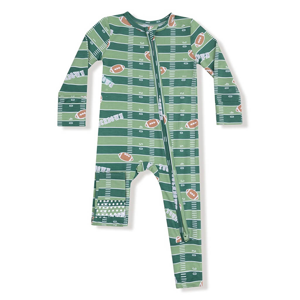 2 Way Zipper Romper Glow in the Dark Football Field – NINI and LOLI