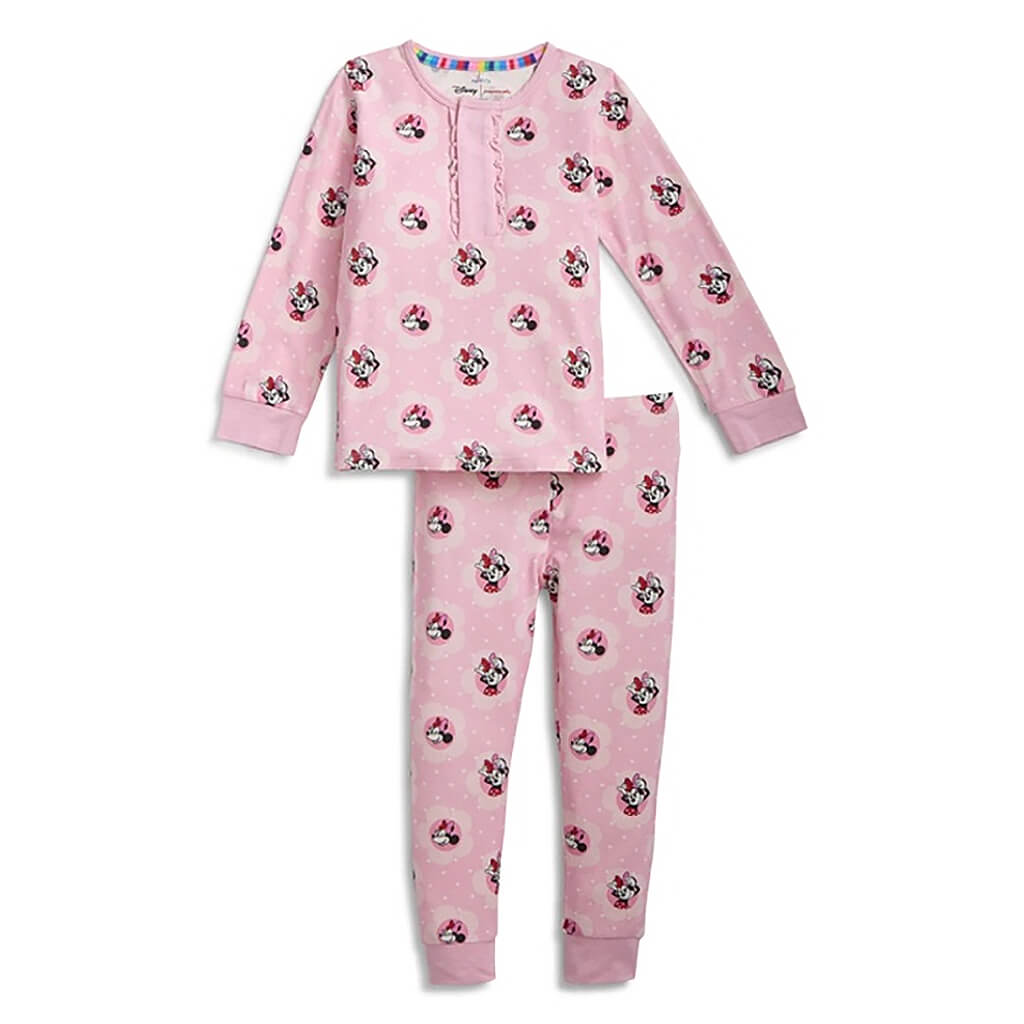 2 Piece Pajama with Ruffle Pink – NINI and LOLI