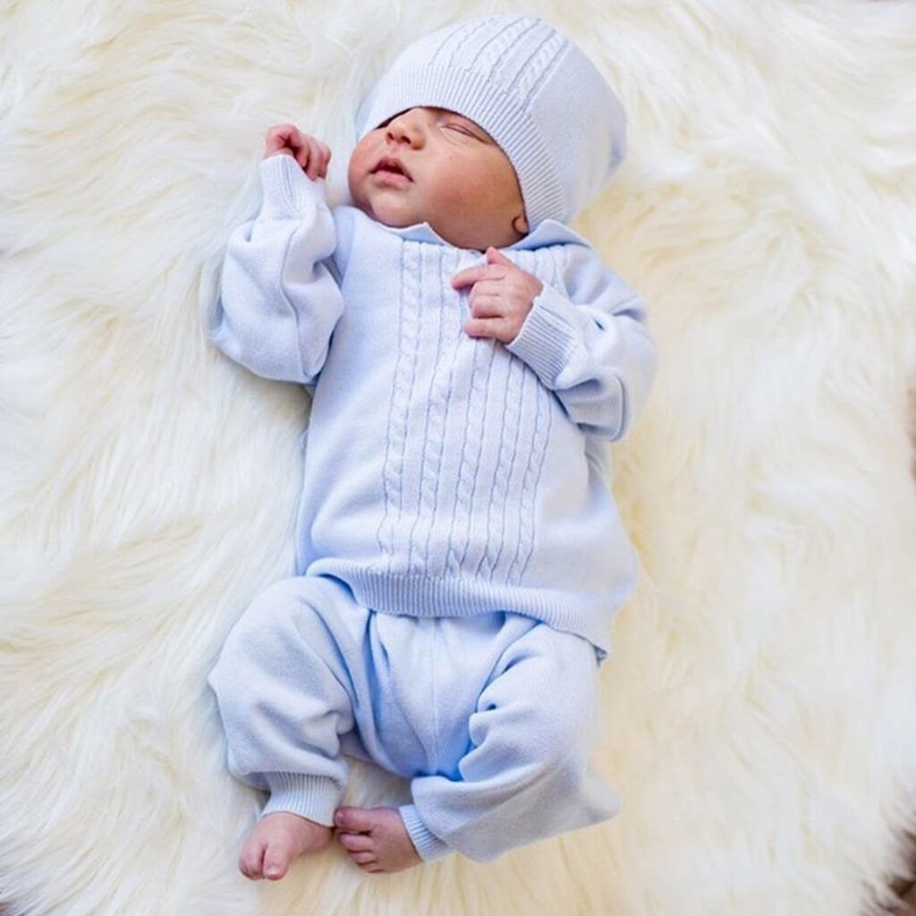Cable Knit 2 Piece Pants Set with Hat – NINI and LOLI