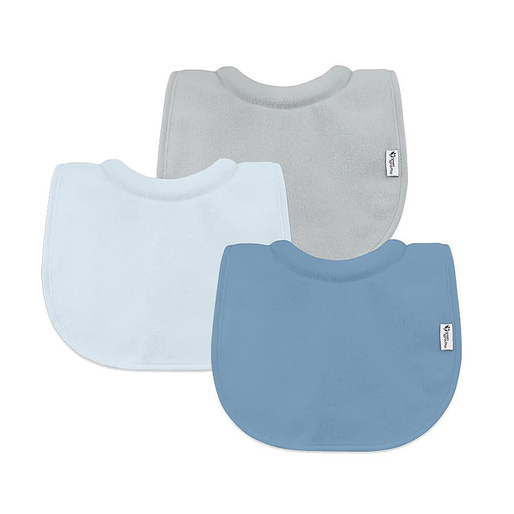 Stay Dry Milk Catcher Bibs Set Blueberry - NINI and LOLI