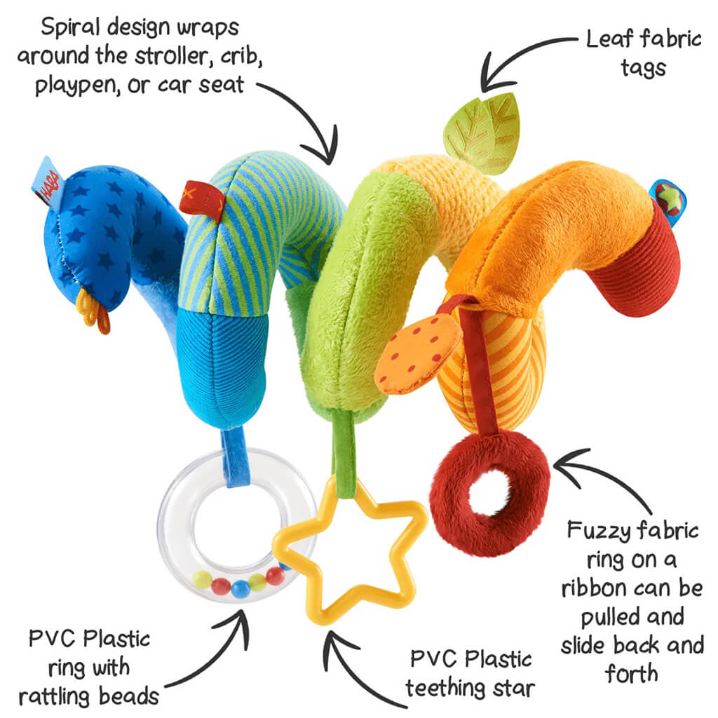 Haba Multicolored Activity Spiral Stroller Toy - NINI and LOLI