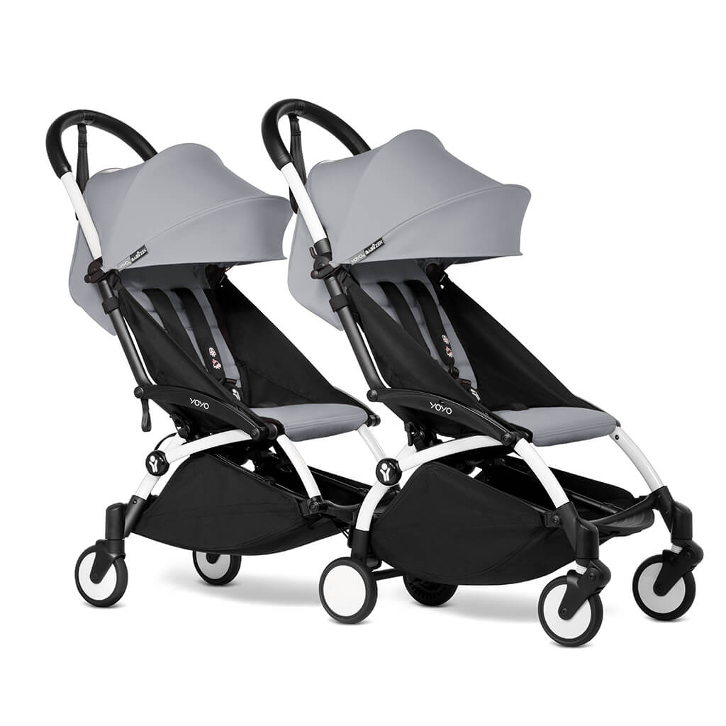 BABYZEN YOYO Connect Double Stroller 6+ White Frame | NINI and LOLI