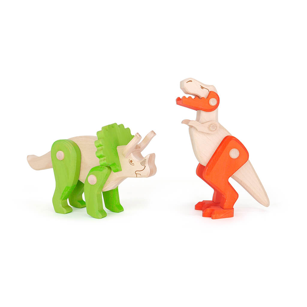 Bajo Wooden Action Figure T-Rex | Wooden Toys | NINI and LOLI