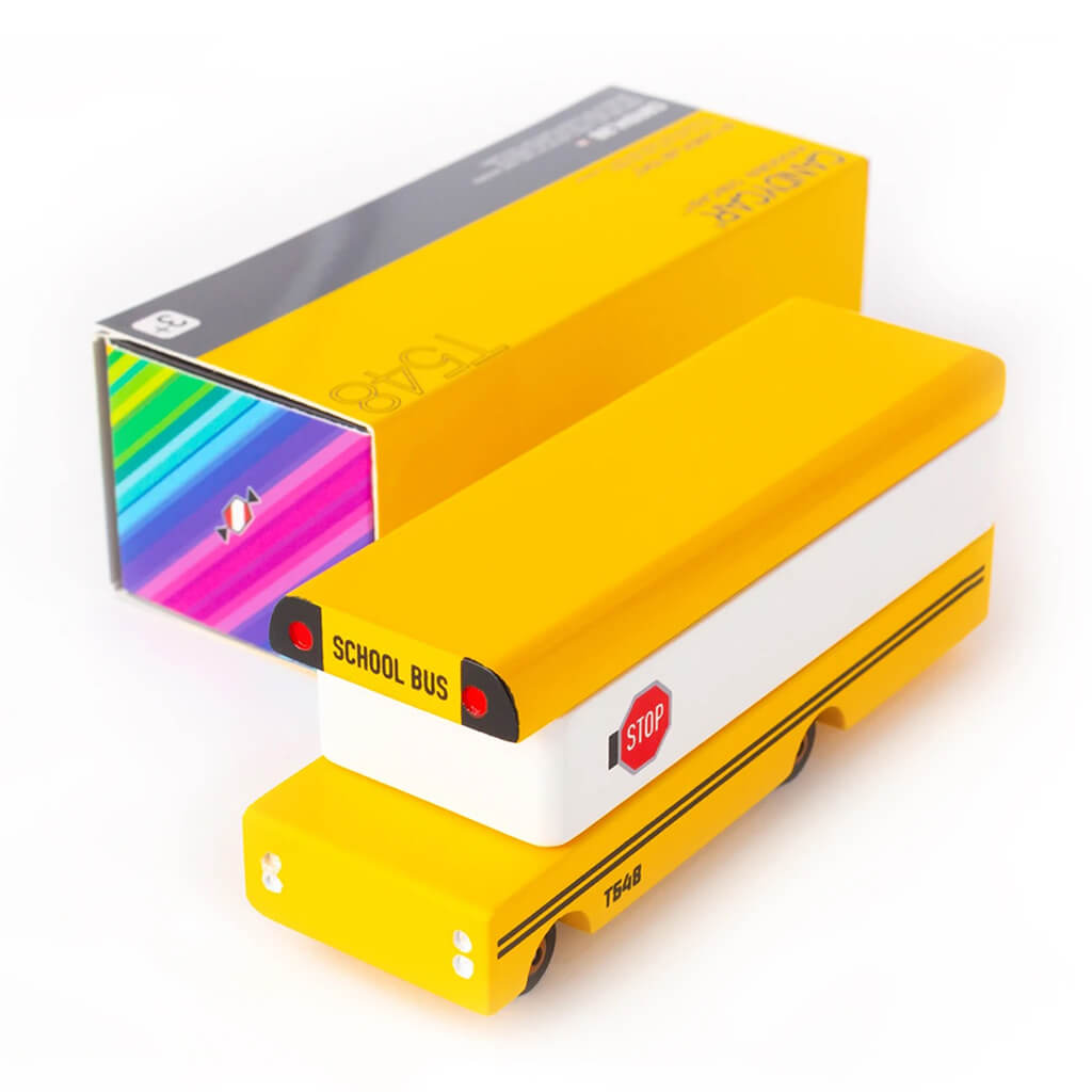 School Bus Toy Car | Candylab | Wooden Toys | NINI and LOLI