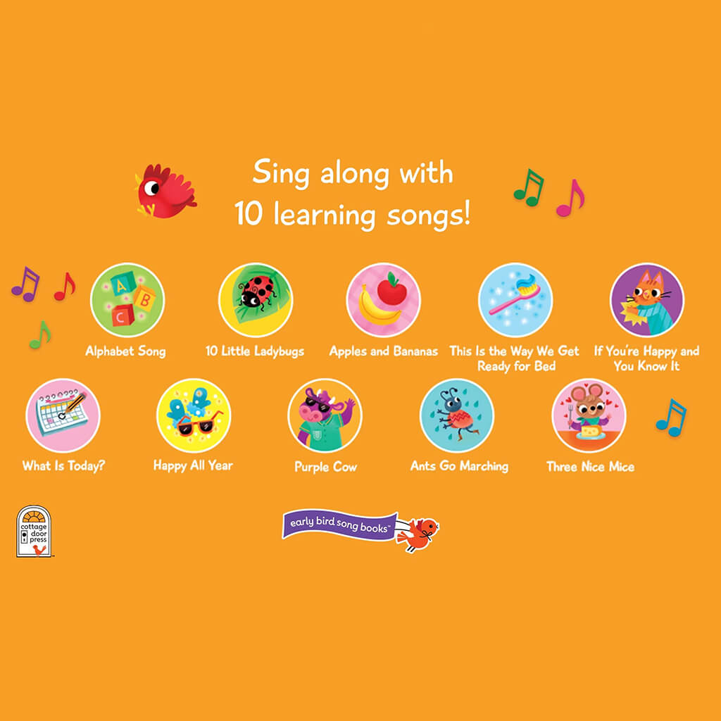 Cottage Door Press ABC and 123 Learning Songs Book | NINI and LOLI