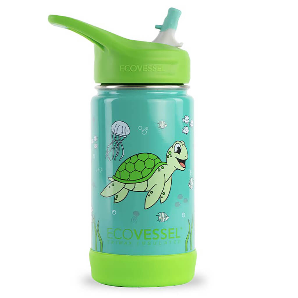 EcoVessel Insulated Stainless Steel Bottle 12oz Ocean - NINI and LOLI