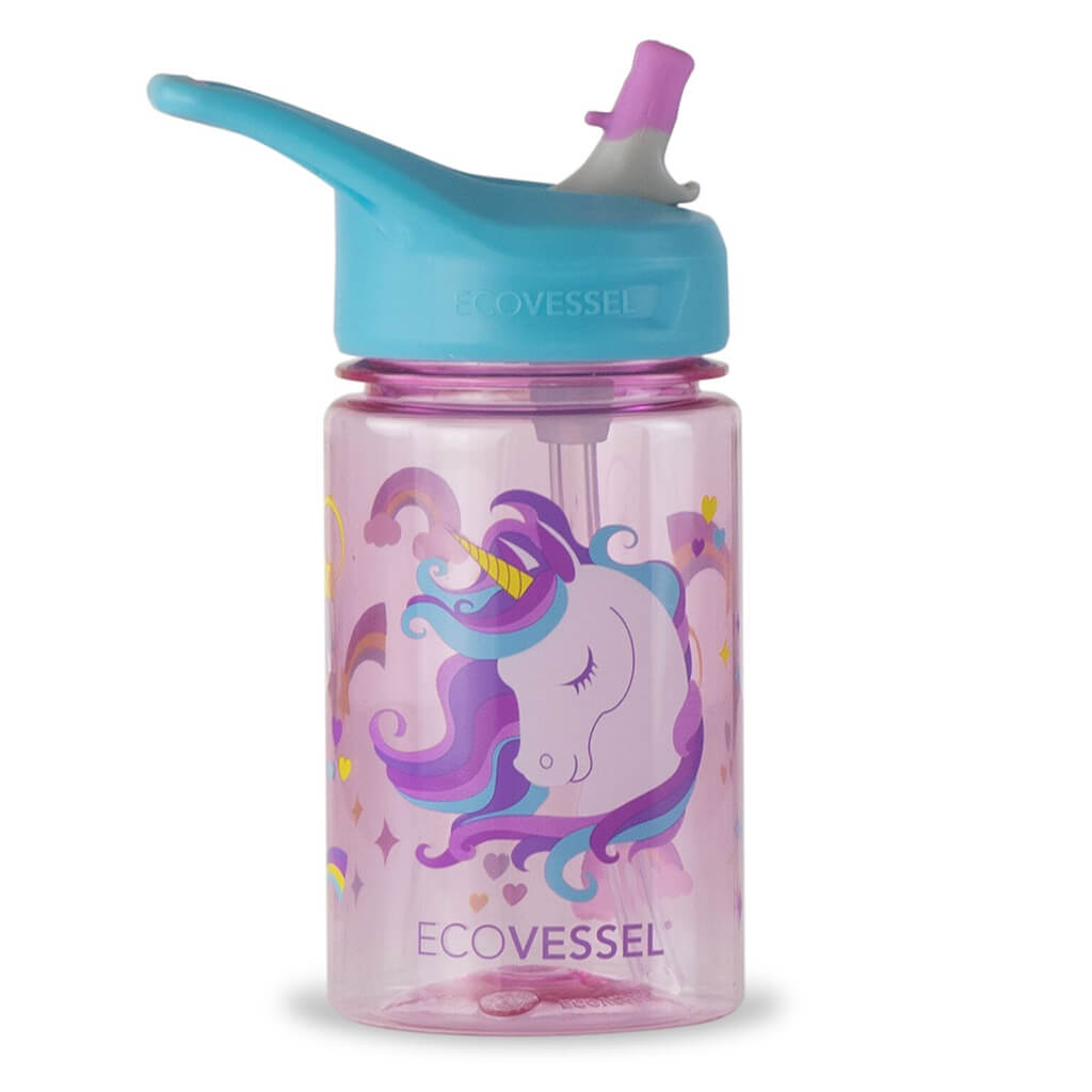 Splash Kids Straw Bottle 12oz Unicorn | EcoVessel | NINI and LOLI