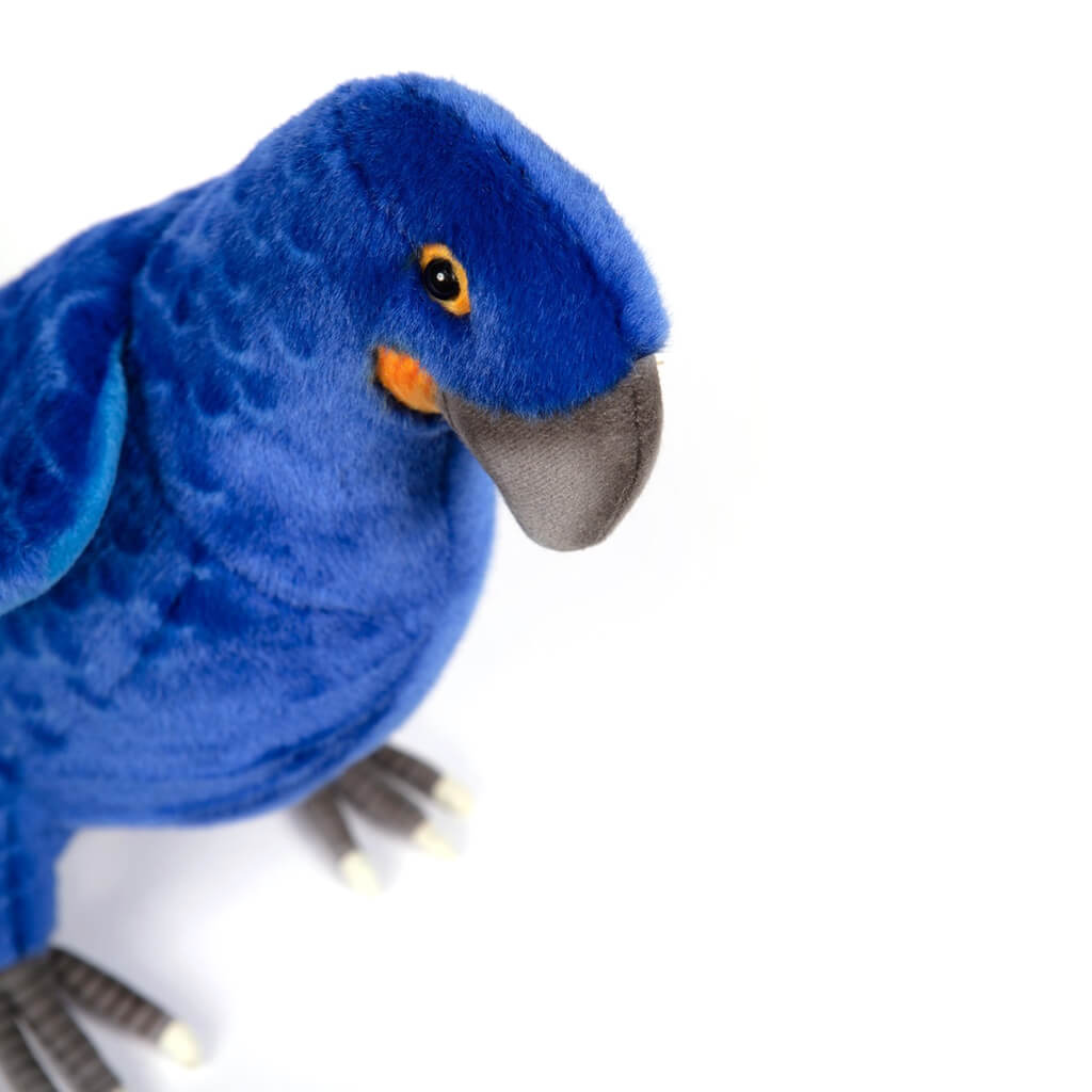 Realistic Plush Animal Hyacinth Blue Macaw | Hansa | NINI and LOLI