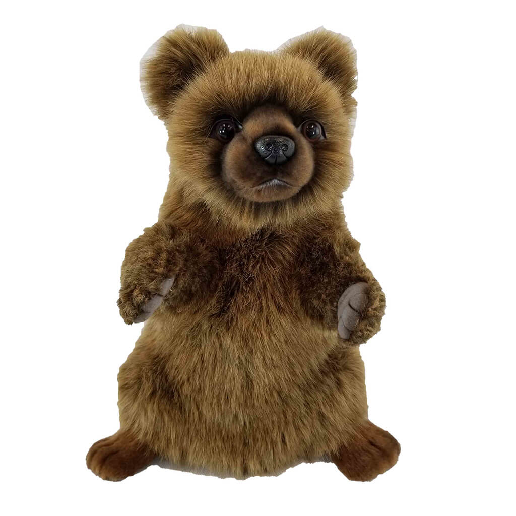 Realistic Plush Animal Puppet Brown Bear | Hansa | NINI and LOLI