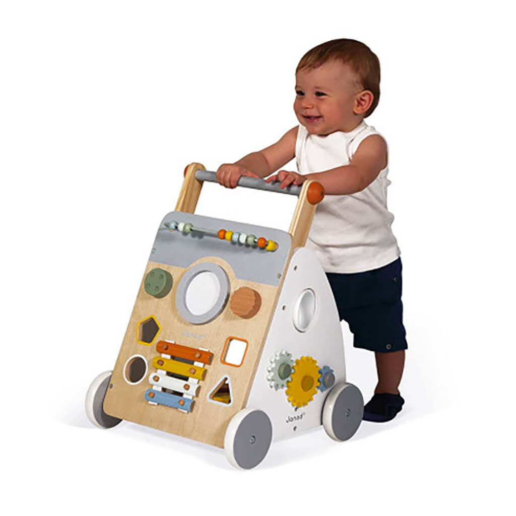Janod Sweet Cocoon Wooden Multi Activity Walker Toy | NINI and LOLI