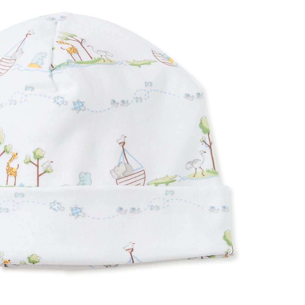 Kissy Kissy Print Hat Noah's Light Blue | NINI and LOLI