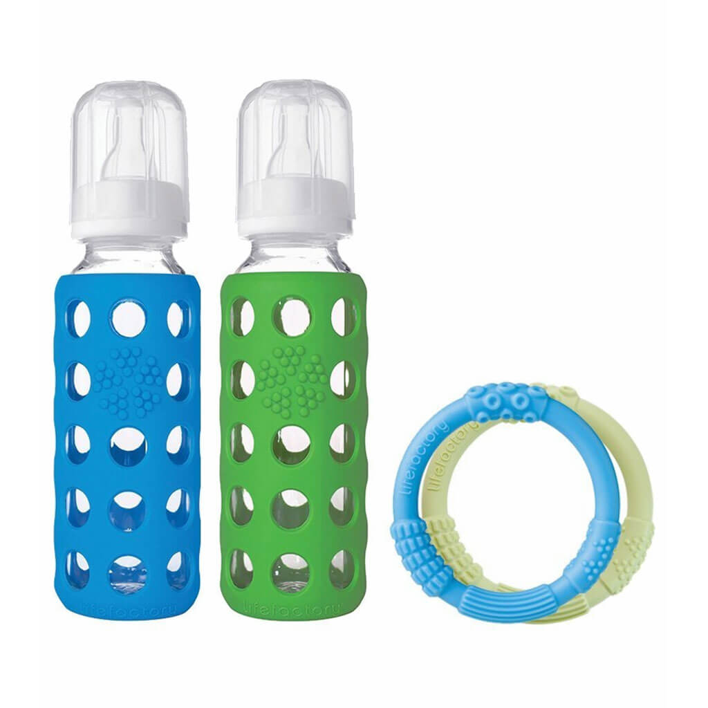Bottle Bundle 9oz Ocean/Grass | Lifefactory | NINI and LOLI