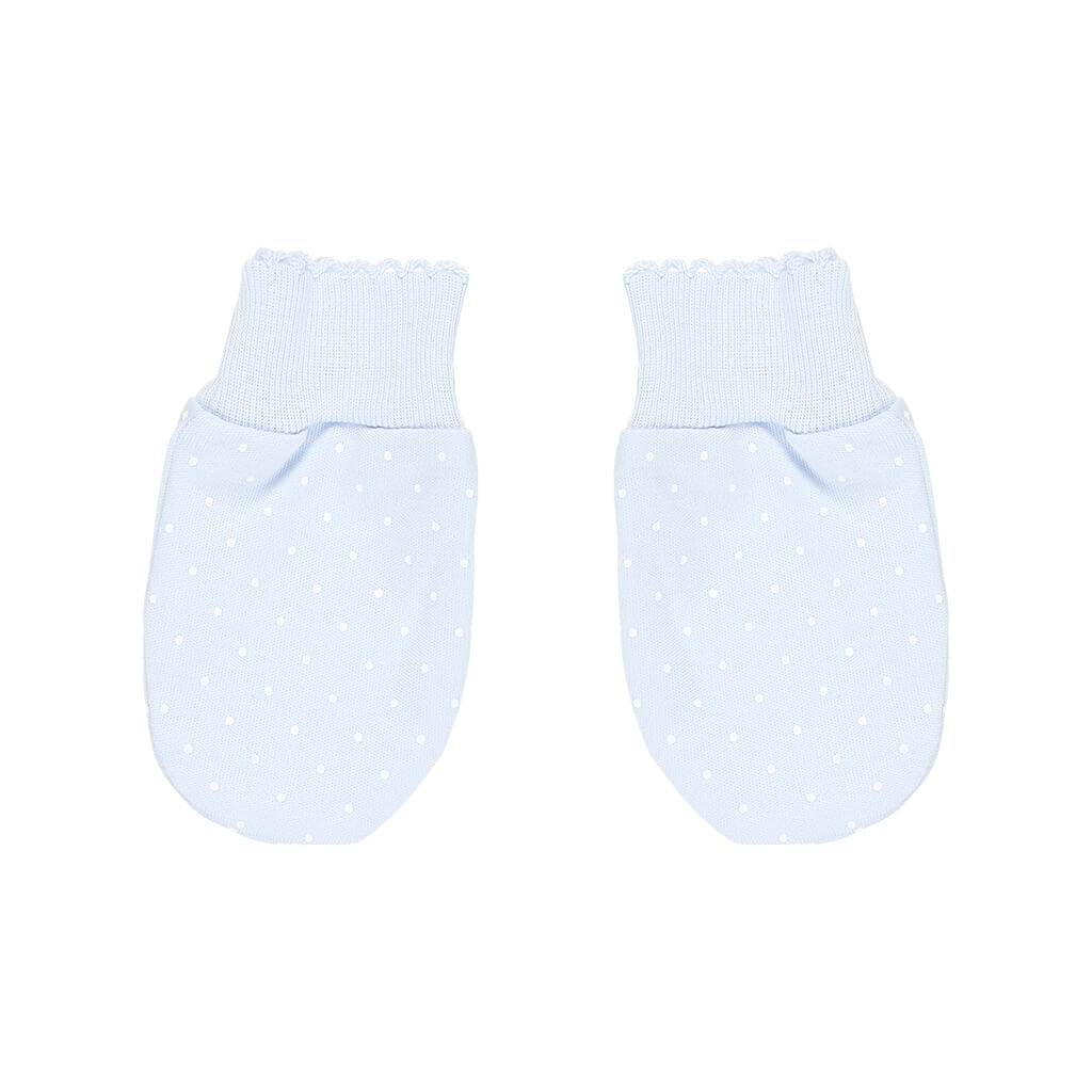Dots Basic Mittens Blue/White | Nilo Baby | Apparel | NINI and LOLI
