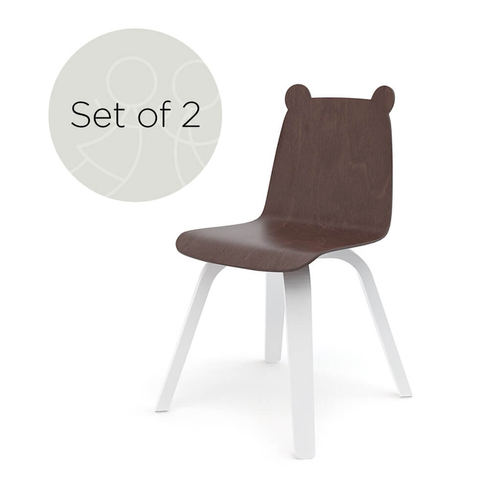 Chair 2 Pieces Bear Walnut | Oeuf | NINI and LOLI