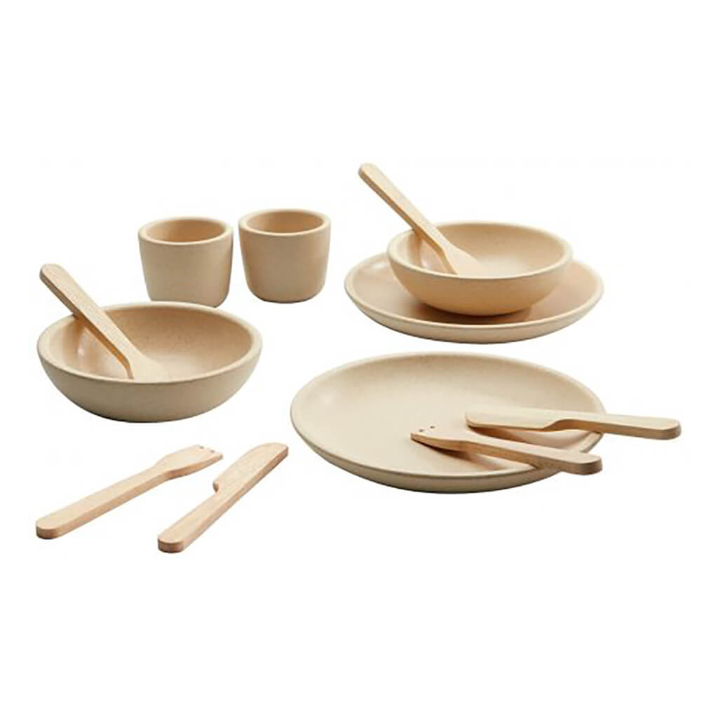 Wooden Tableware Set | PlanToys | NINI and LOLI