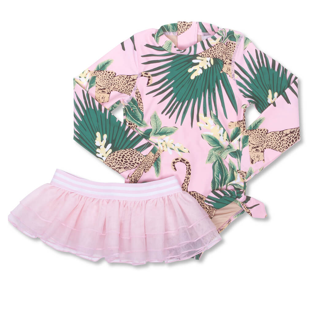 Shade Critters Swimsuit with Tutu Tropical Leopard - NINI and LOLI