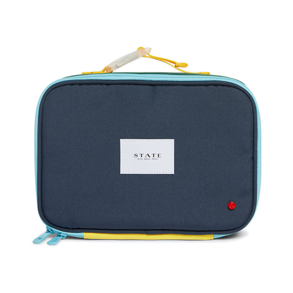 State Bags Rodgers Lunch Box Green/Navy | Lunch Bags | NINI and LOLI