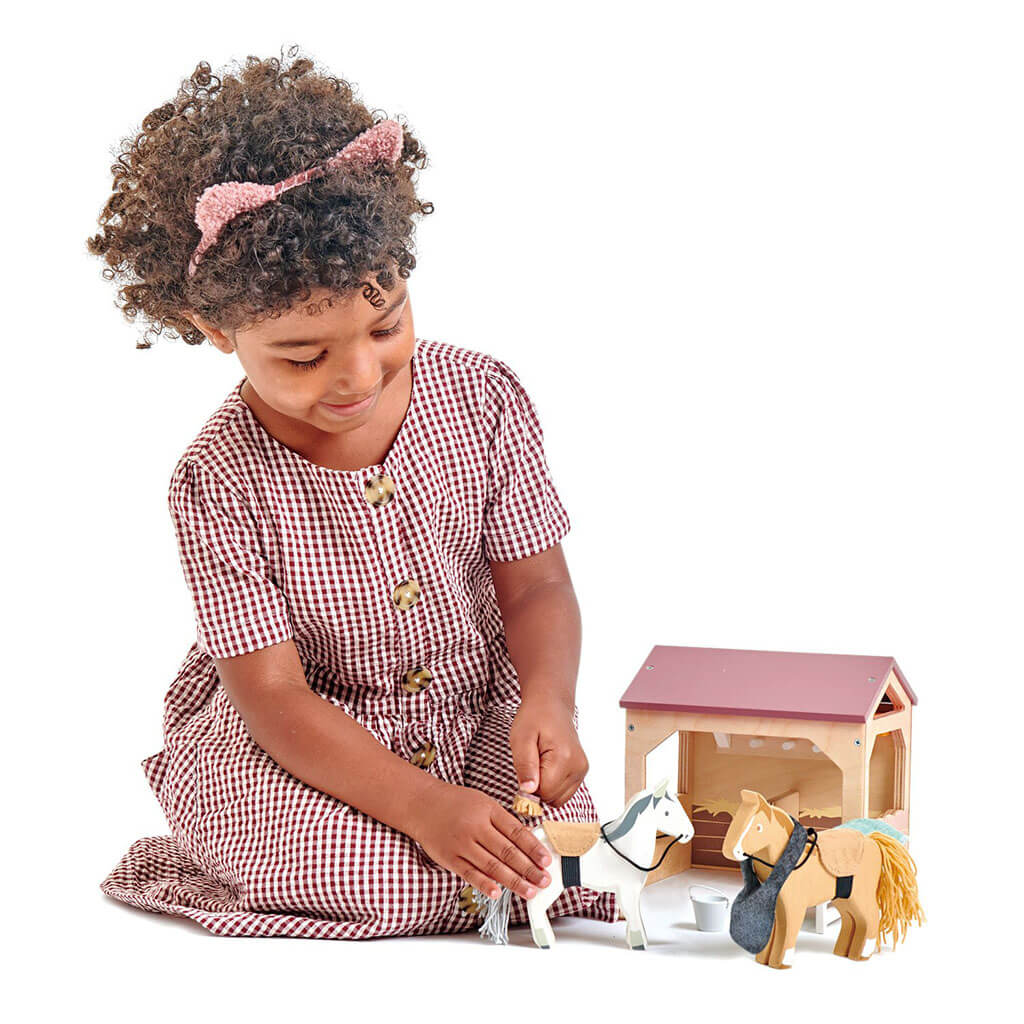 Wooden The Stables Set | Tender Leaf Toys | NINI and LOLI