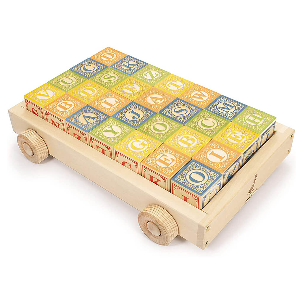 ABC Blocks Classic with Wagon | Uncle Goose | Playtime | NINI and LOLI