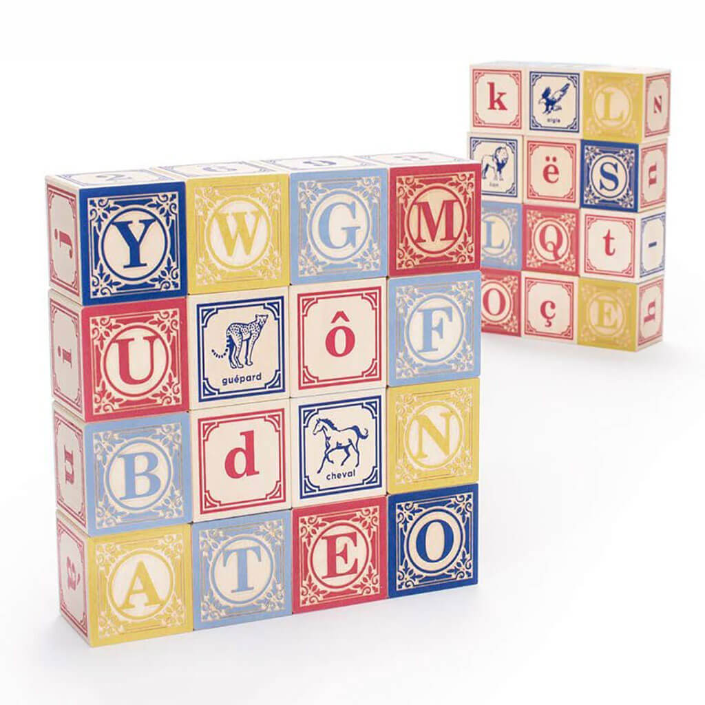 ABC Blocks French | Uncle Goose | NINI and LOLI