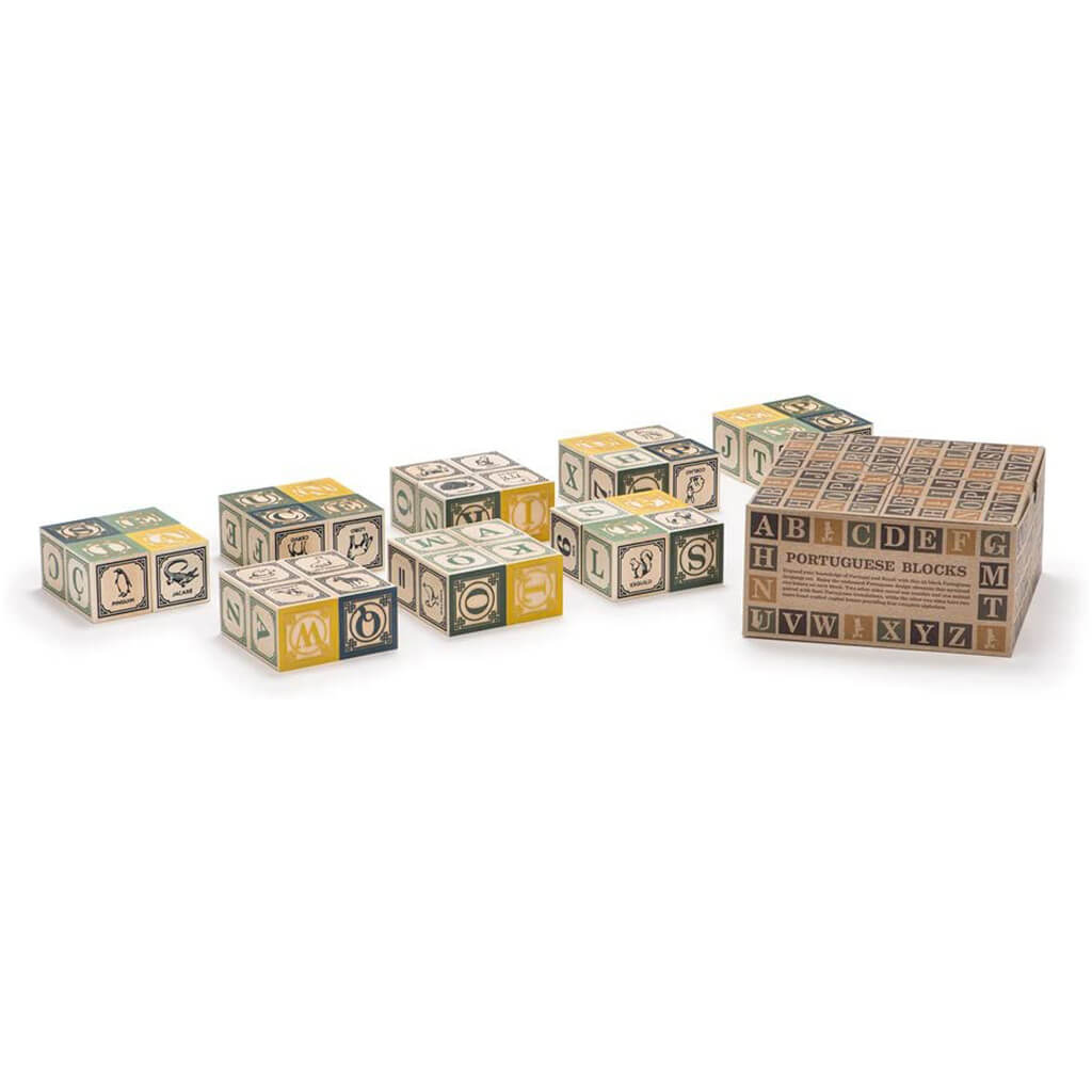 ABC Blocks Portuguese | Uncle Goose | NINI and LOLI