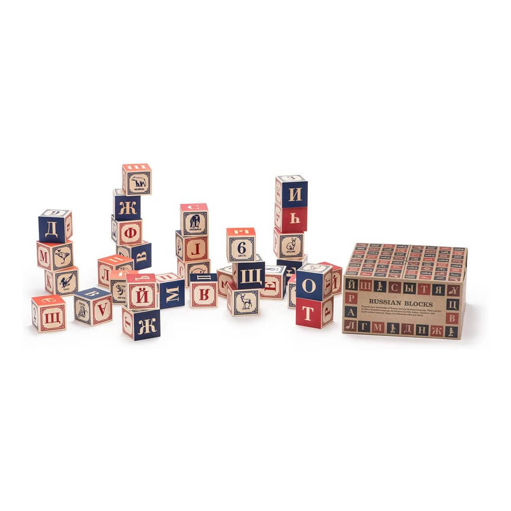 ABC Blocks Russian | Uncle Goose | NINI and LOLI