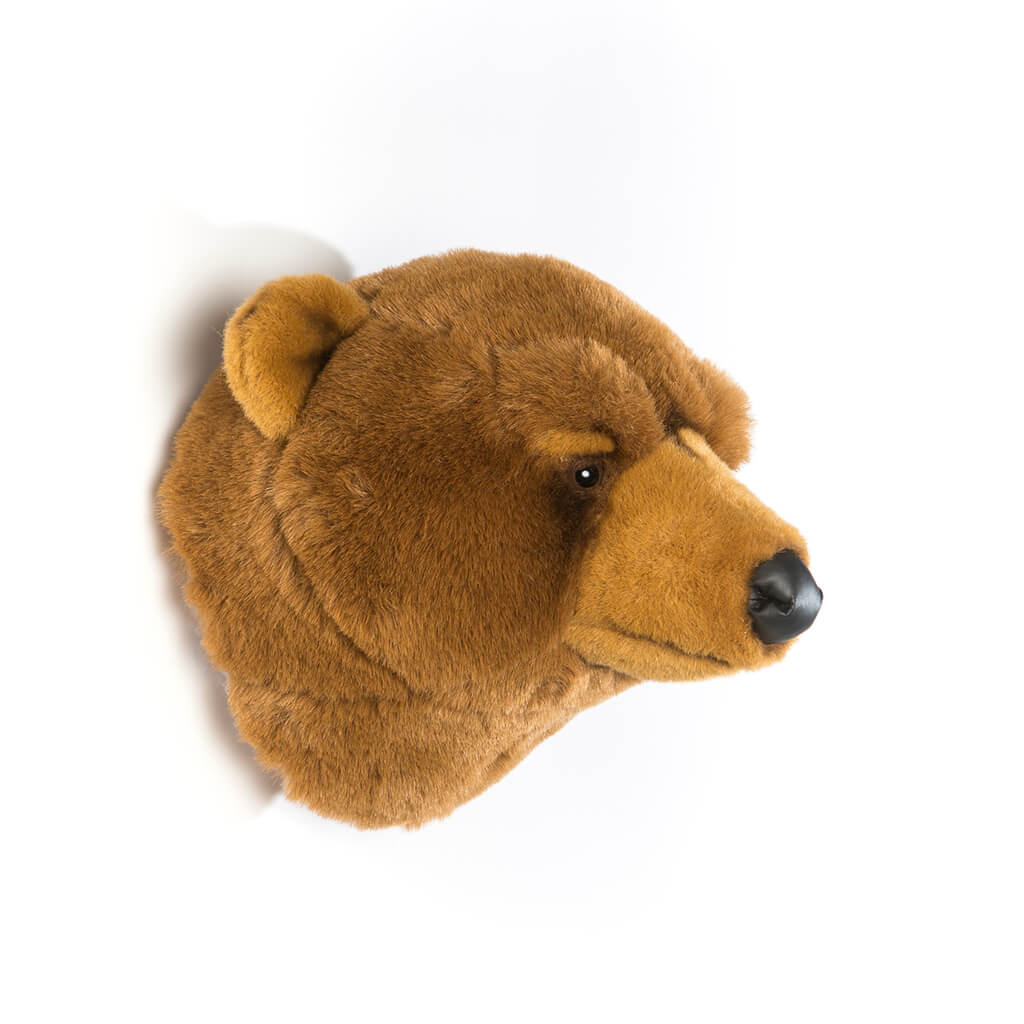 Plush Animal Head Brown Bear | Kids' Room Decor | NINI and LOLI