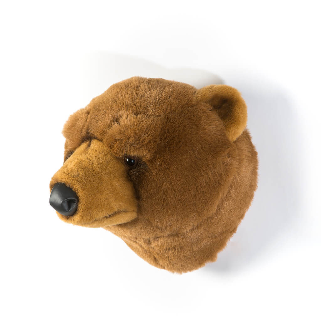Plush Animal Head Brown Bear | Kids' Room Decor | NINI and LOLI